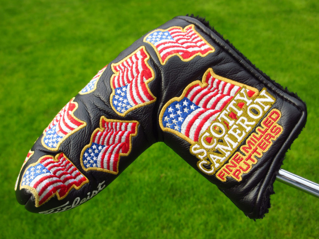 Scotty Cameron Limited Release Black Dancing USA Flags Blade Headcover ...